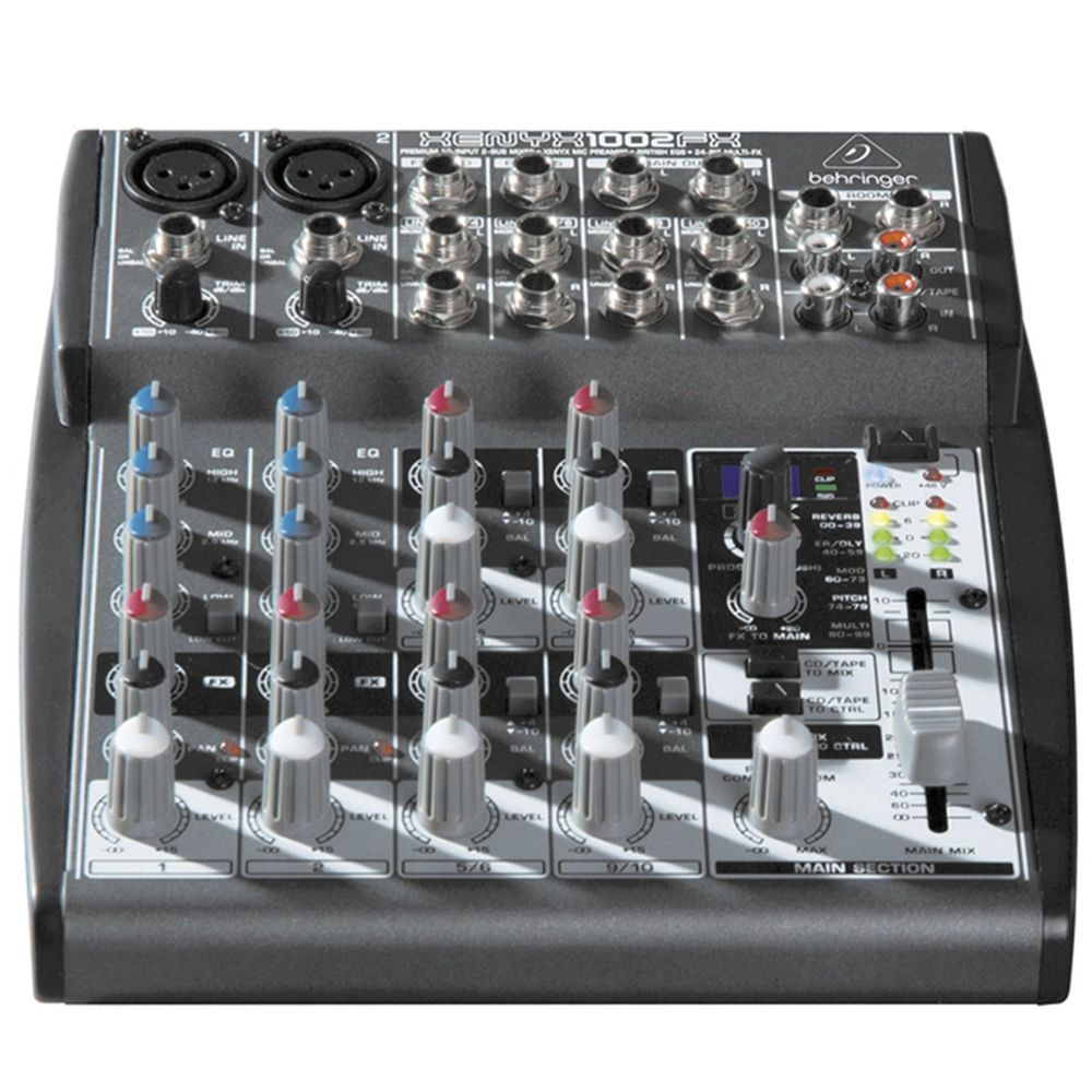 Mesa de Som Analógica XENYX-1002 FX - Behringer | 02 a 08 Canais ...