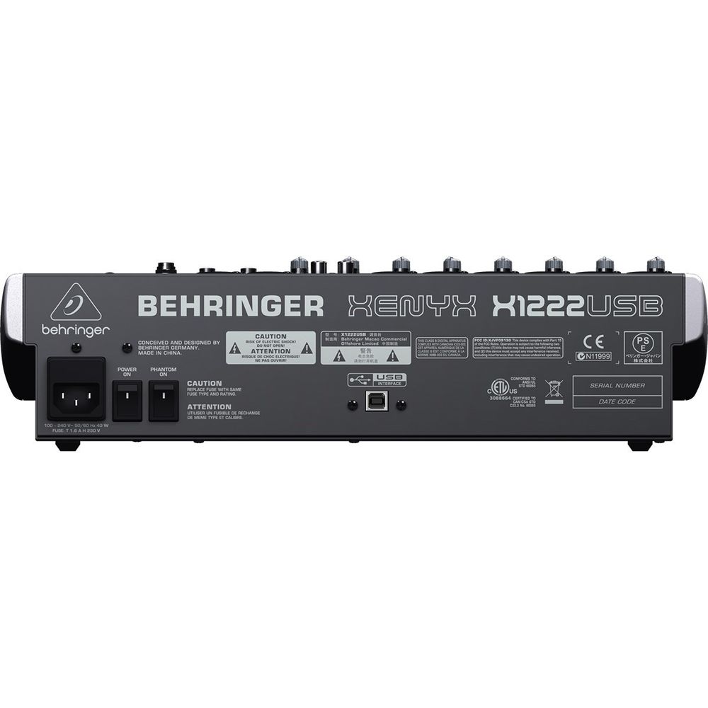 Mesa de Som Xenyx X-1222 USB - Behringer | 10 a 16 Canais | Ninja Som ...