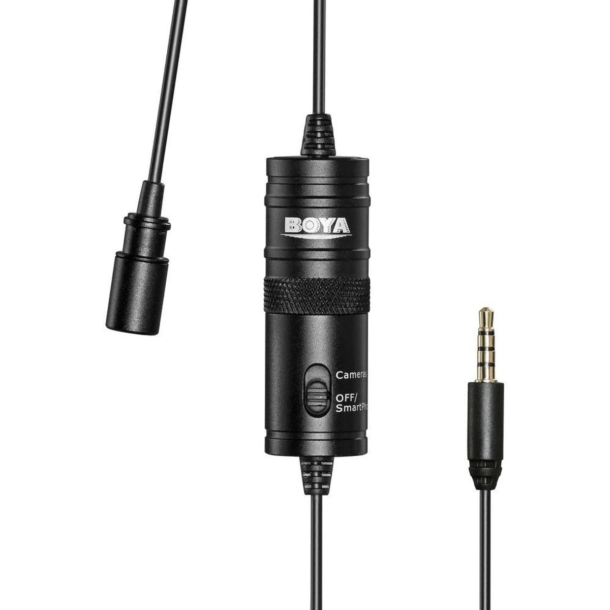 Microfone de Lapela Com Fio BYM-1 - Boya | Ninja Som Grupo | Microfones ...