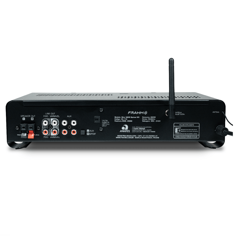 Amplificador Com Bluetooth, USB/SD/FM SLIM 3200 OPTICAL G5 - Frahm ...