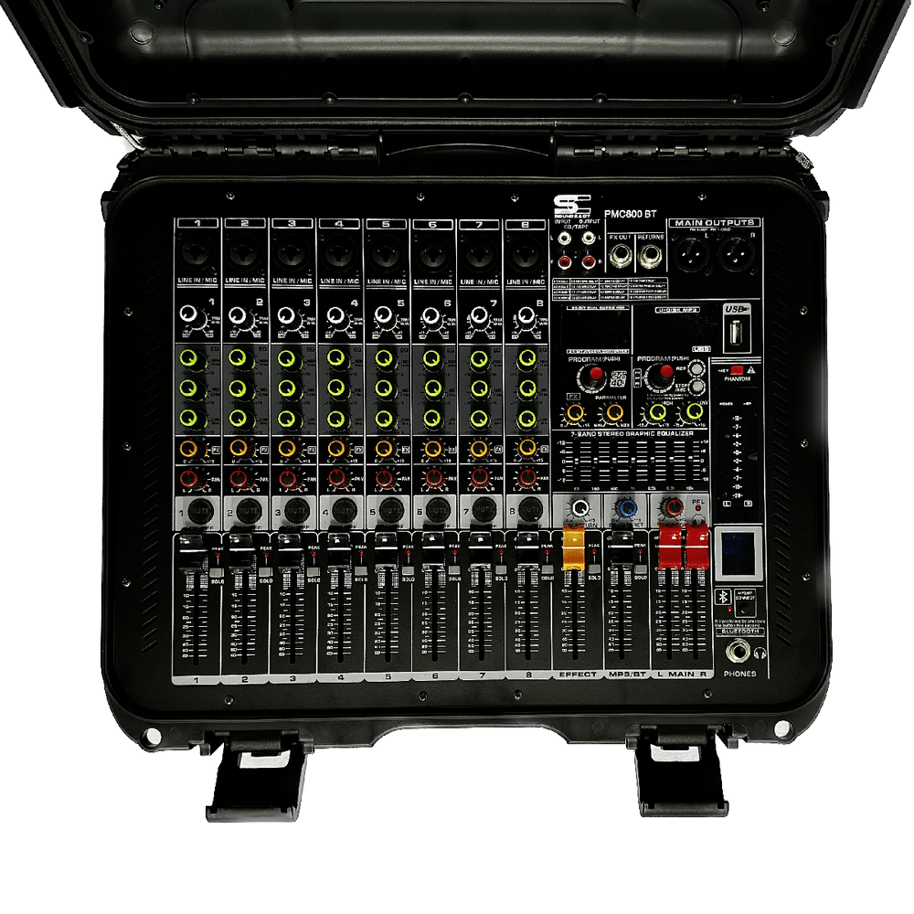 Mesa de Som Amplificada Com Bluetooth, EFX E USB PMC-800 BT - Soundcast ...